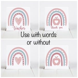 Boho Rainbow Svg Bundle, Teacher Rainbow Svg, Thank You Teacher Svg ...