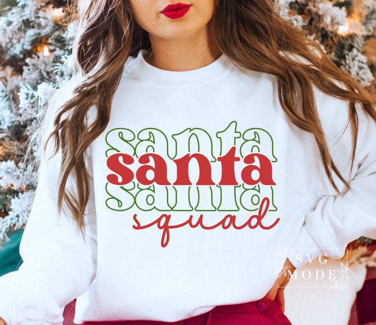 Santa Crew SVG PNG PDF Christmas Vibes Svg Christmas Gift - Etsy