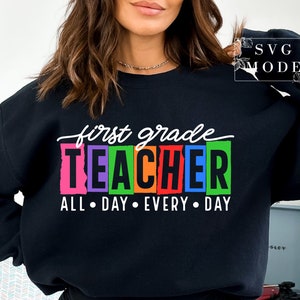 First Grade Teacher SVG PNG Teacher Life Svg 1st Grade - Etsy