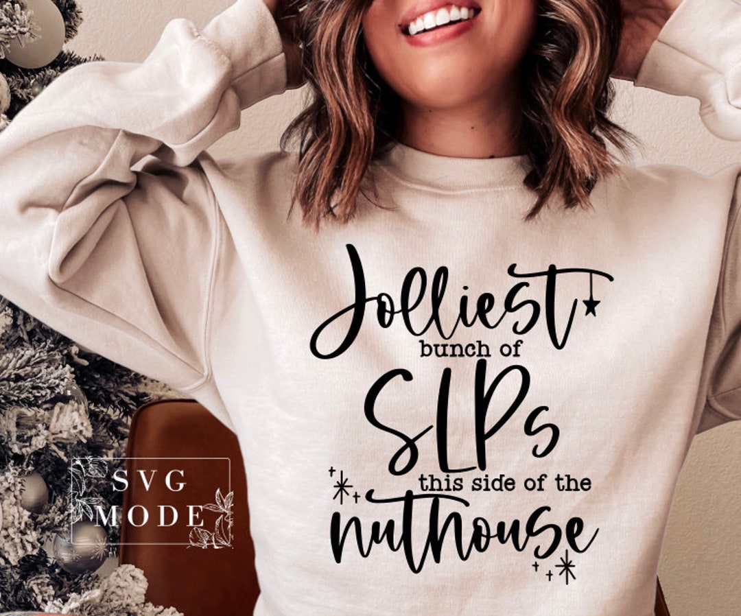 Jolliest Bunch of Slps Svg, Merry SLP Svg, Christmas SLP Svg, Santa's ...