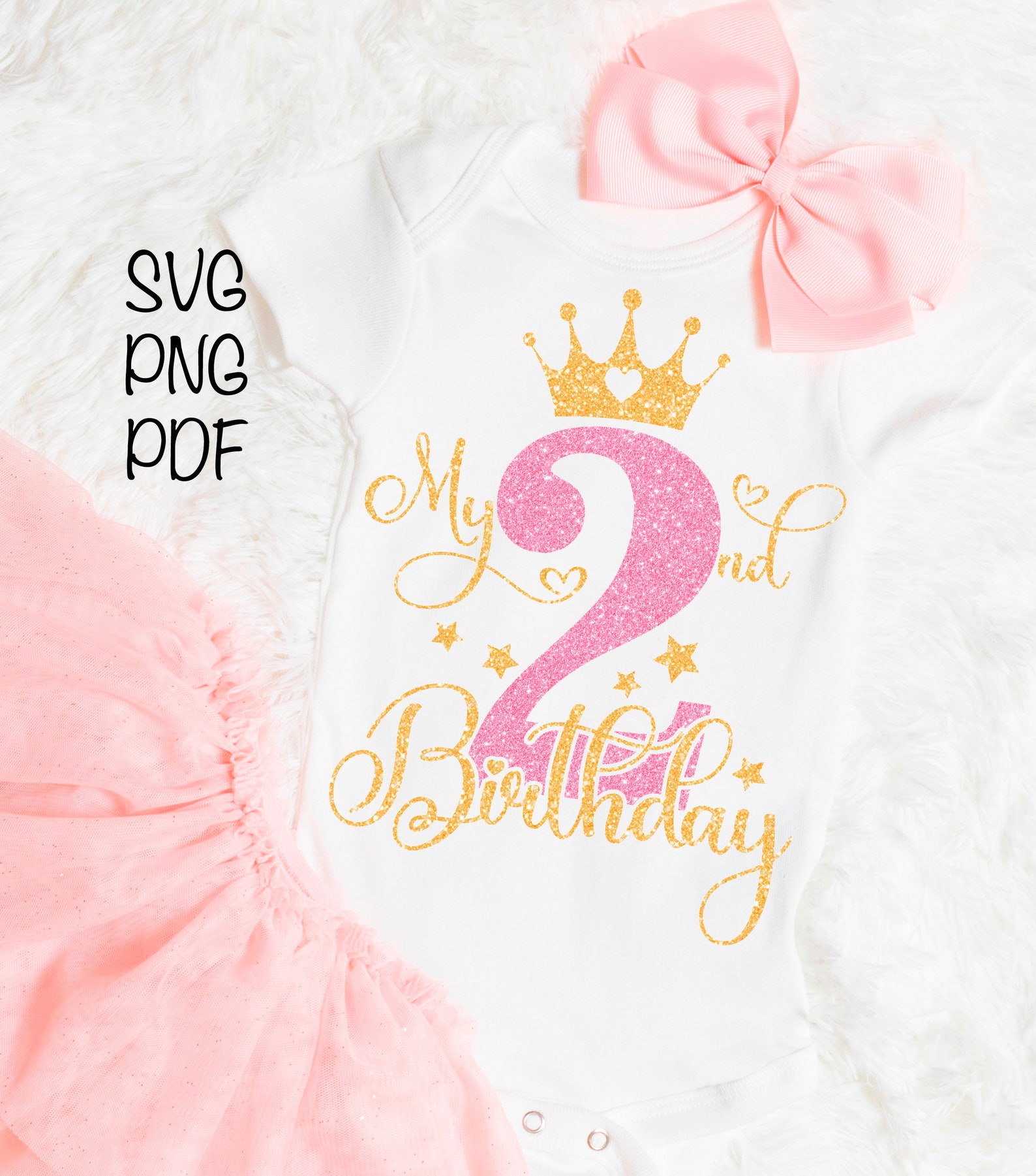 Second Birthday SVG PNG PDF 2nd Birthday Svg Birthday Svg - Etsy