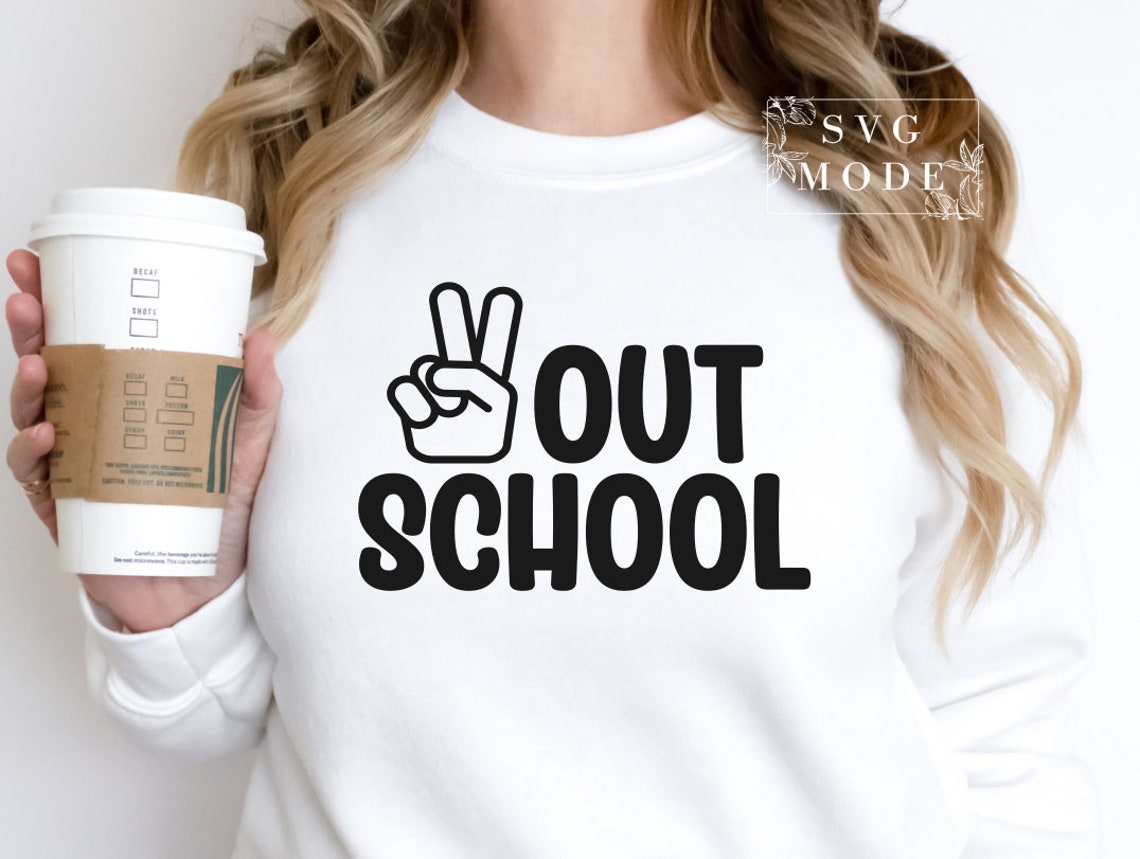 Peace Out School SVG PNG PDF Last Day of School Svg School - Etsy
