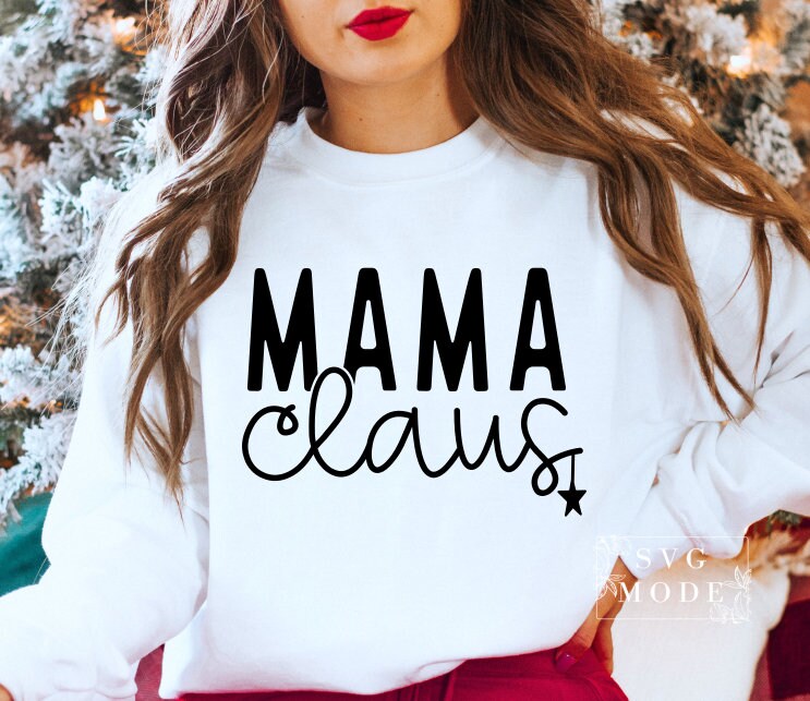 Mama Claus SVG PNG PDF Merry Mama Svg Christmas Mom Svg - Etsy