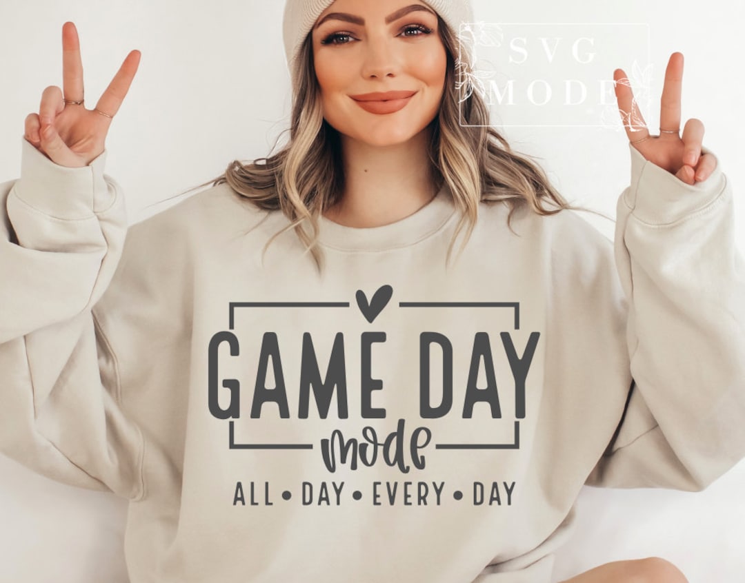 Game Day Mode SVG PNG PDF, Game Day Svg, Football Svg, Football Mom Svg ...