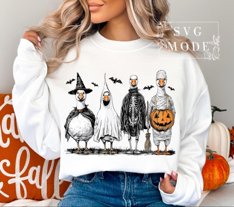Spooky Goosey PNG, Halloween Silly Goose Clipart, Halloween Goose ...