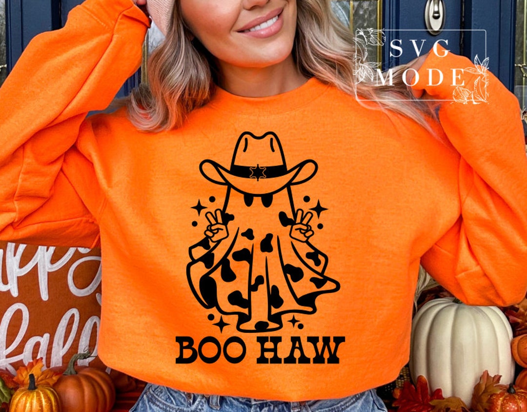 Boo Haw SVG PNG PDF, Cowboy Ghost Svg, Halloween Svg, Funny Halloween ...
