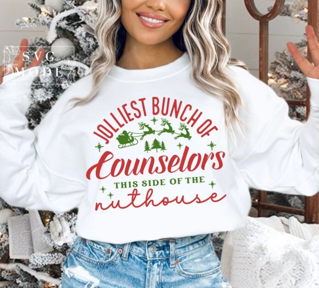 Jolliest Bunch of Counselors SVG PNG, Merry Counselor Svg, Counselor ...