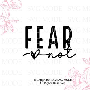 Fear Not SVG PNG, Created With a Purpose Svg, Christian Svg, Self Love ...