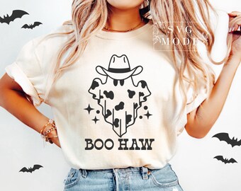 Boo Haw SVG PNG EPS, Cowboy Ghost Svg, Halloween Svg, Funny Halloween ...