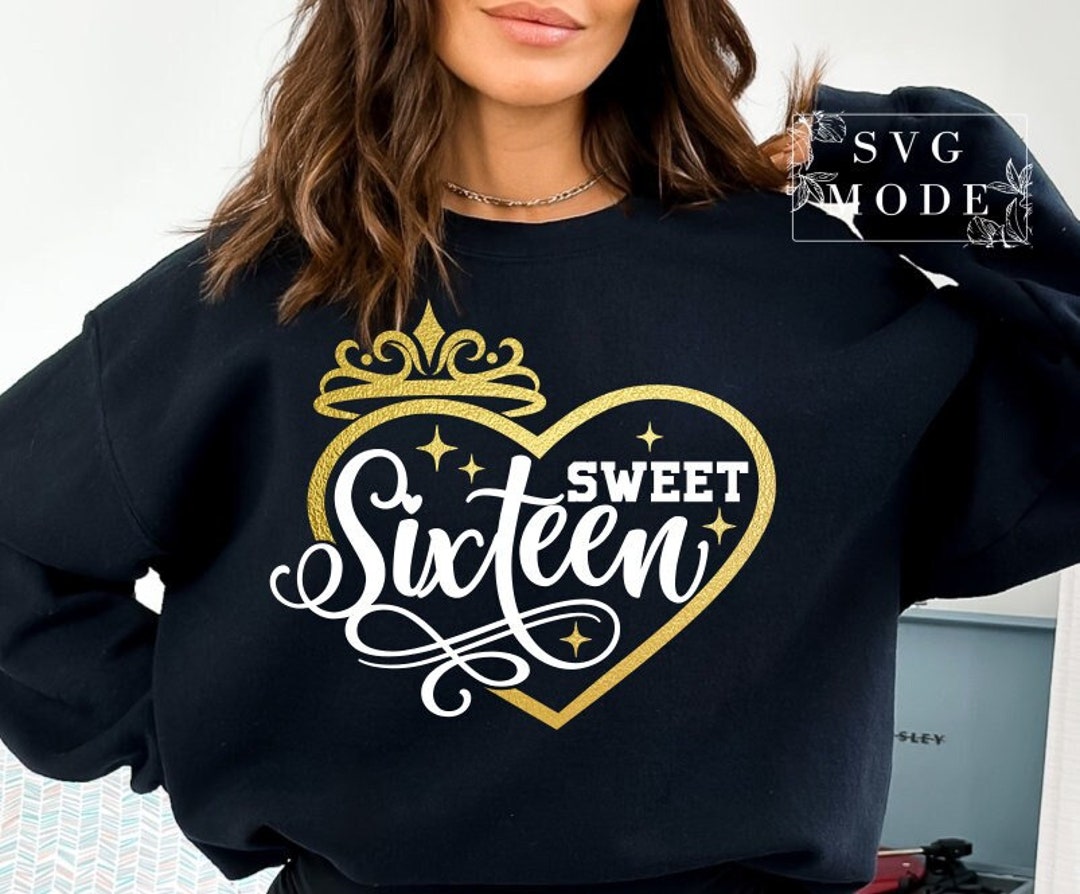 Officially 16 SVG PNG, 16th Birthday Svg, Sweet 16 Shirt Svg, It's My ...