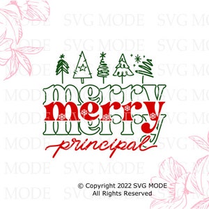Merry Principal SVG PNG, Principal Christmas Svg, Principal Svg, Merry ...