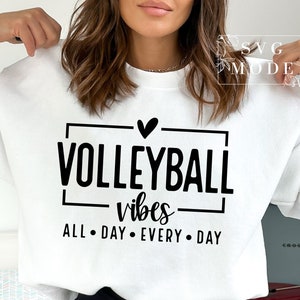 Volleyball Vibes SVG PNG, Volleyball Mom Shirt Svg, Volleyball Svg ...