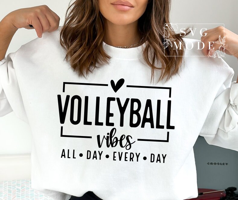 Volleyball Vibes SVG PNG, Volleyball Mom Shirt Svg, Volleyball Svg ...