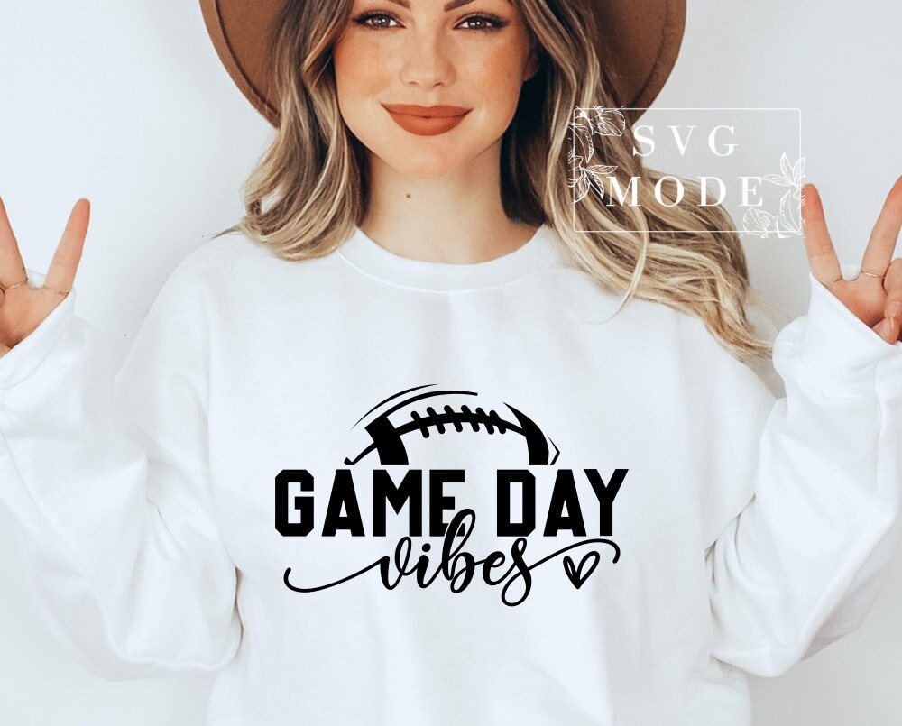 Game Day Vibes SVG PNG PDF, Game Day Svg, Football Svg, Game Day Shirt ...