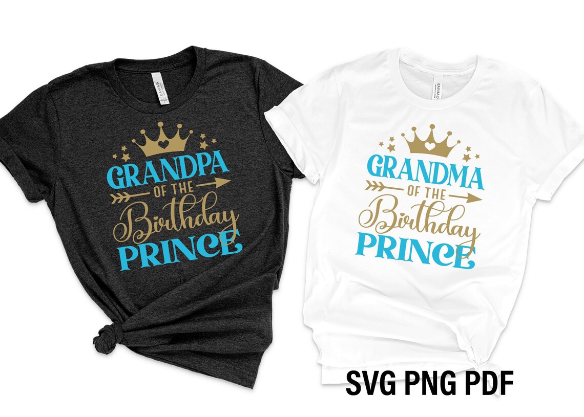 Birthday Prince Svg Bundle, Mom of the Birthday Prince, Dad of the ...