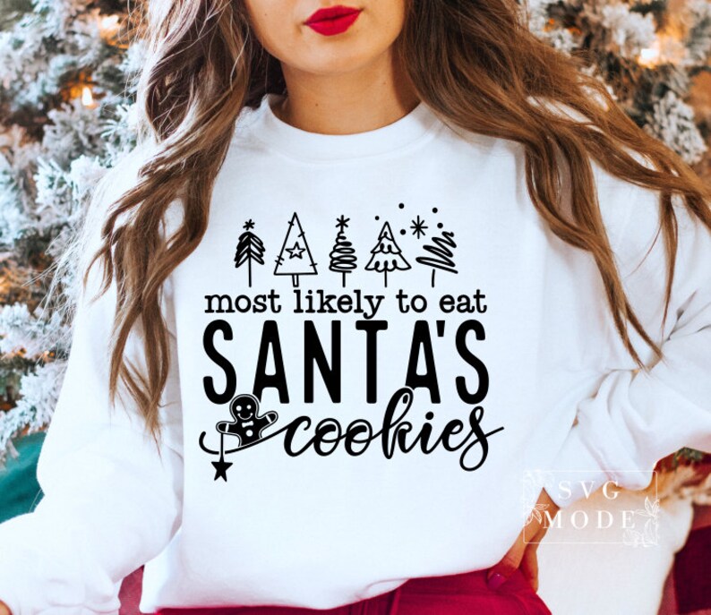 Most Likely to Eat Santa's Cookies Svg Png Christmas - Etsy