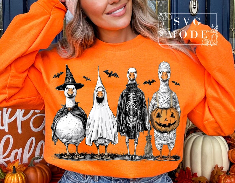 Spooky Goosey PNG, Halloween Silly Goose Clipart, Halloween Goose ...