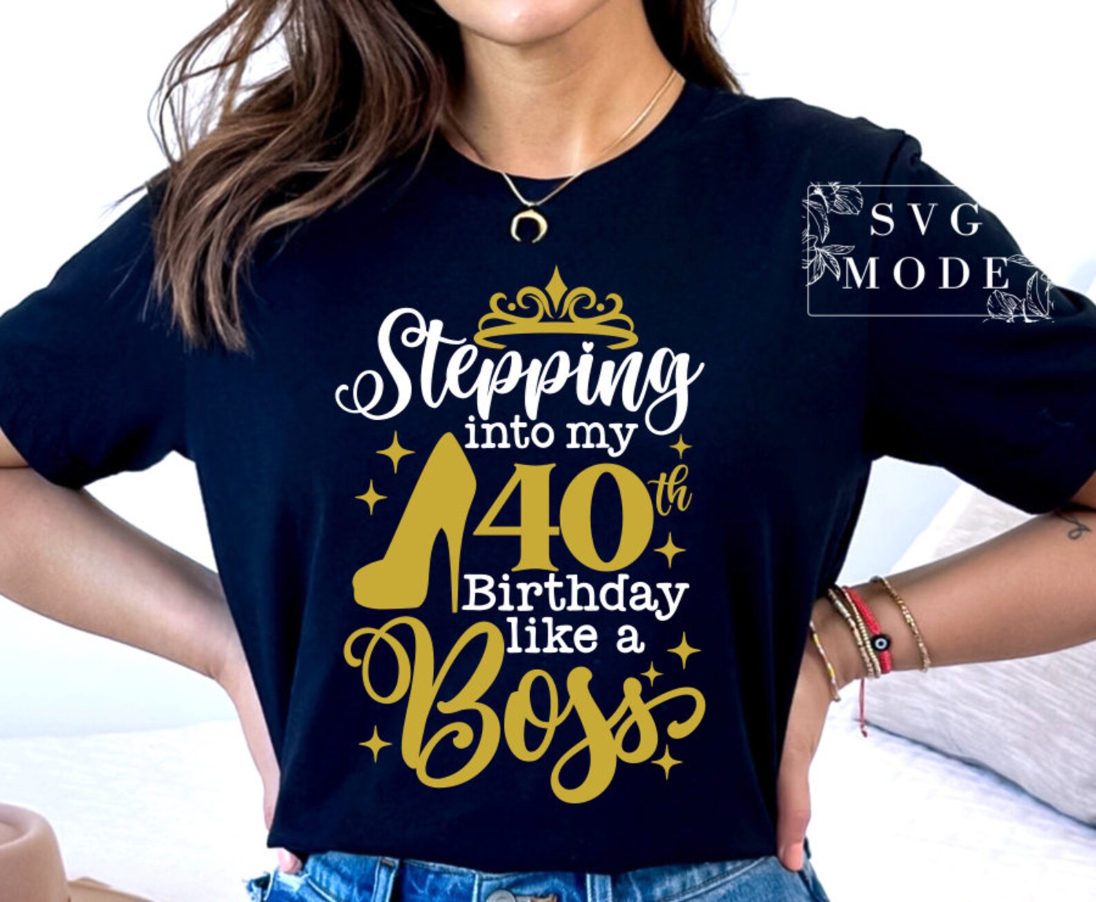 Stepping Into 40th Birthday SVG, Forty and Fabulous Svg, Hello 40 Svg ...