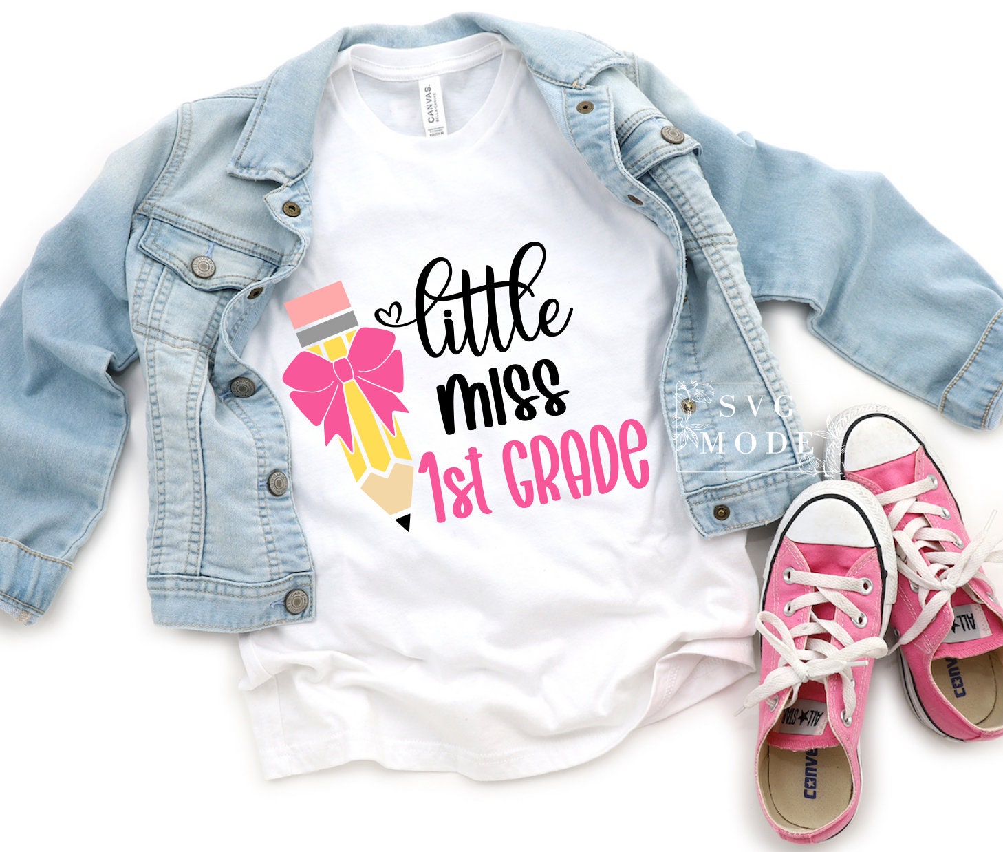 Little Miss First Grade SVG PNG PDF Hello 1st Grade Svg Back - Etsy