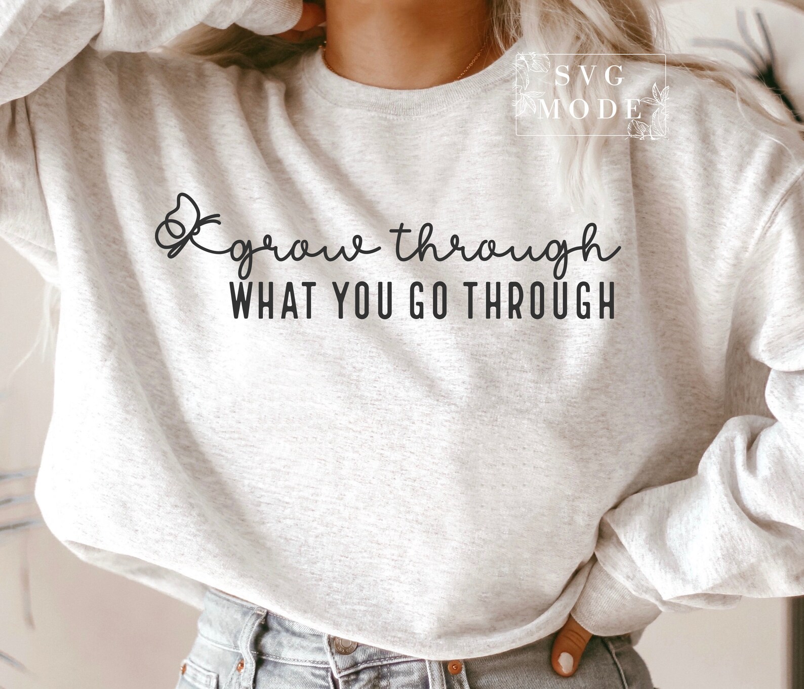 Grow Through What You Go Through SVG PNG PDF Inspirational - Etsy