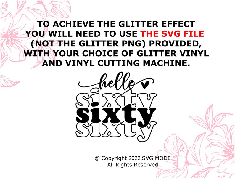 Hello Sixty SVG PNG PDF 60th Birthday Svg Sixty and Fabulous - Etsy