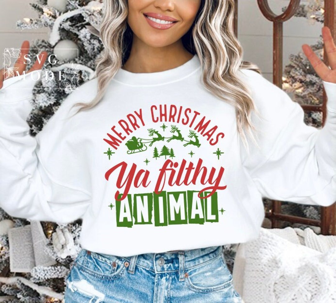 Merry Christmas Ya Filthy Animal Svg Png, Christmas Vibes Svg ...