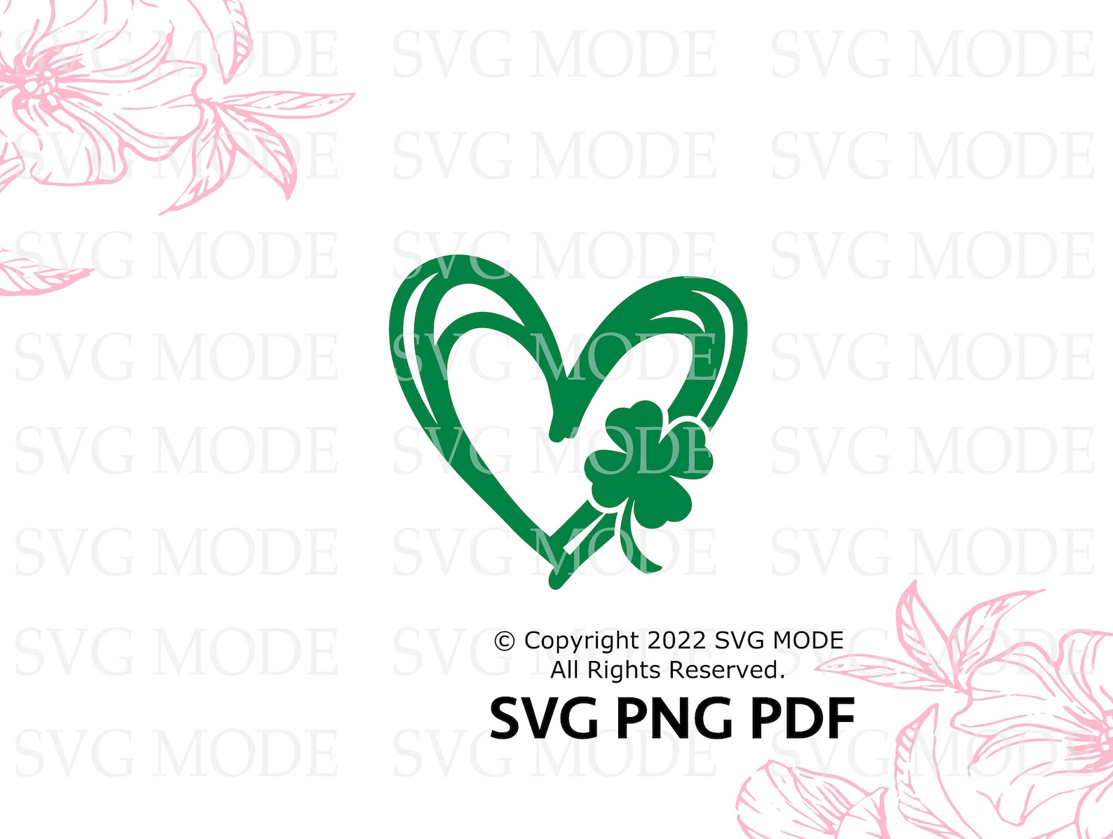 Clover Heart SVG PNG PDF Lucky Svg Shamrock Svg St. - Etsy UK