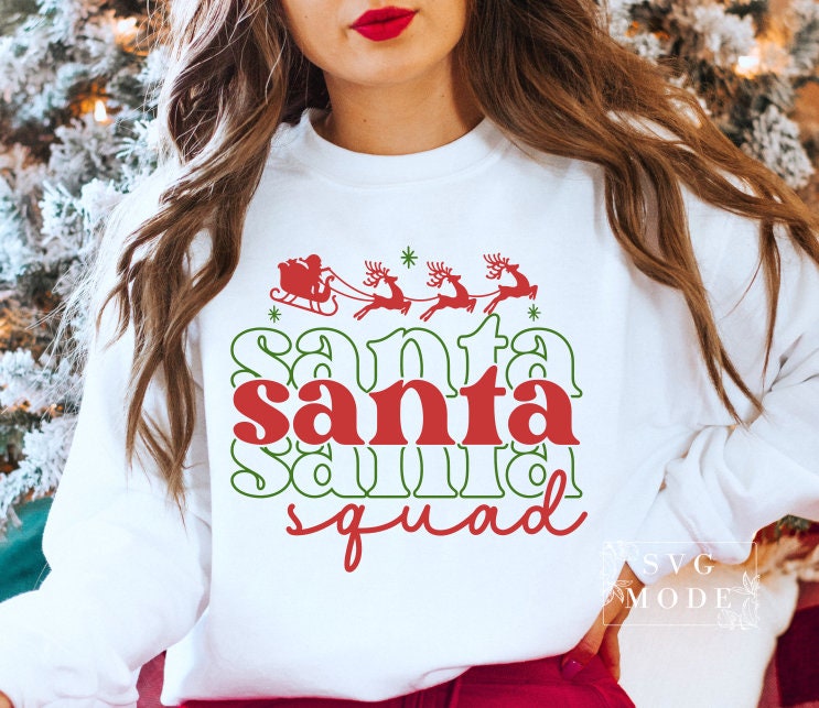 Santa Crew SVG PNG PDF Christmas Vibes Svg Merry Christmas - Etsy