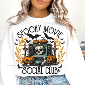 Spooky Movie Social Club PNG, Horror Movie Social Club Png, Spooky ...