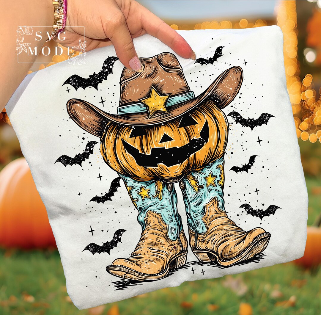 Western Pumpkin Png Pumpkin Boots Png Halloween Png Western Fall Png ...