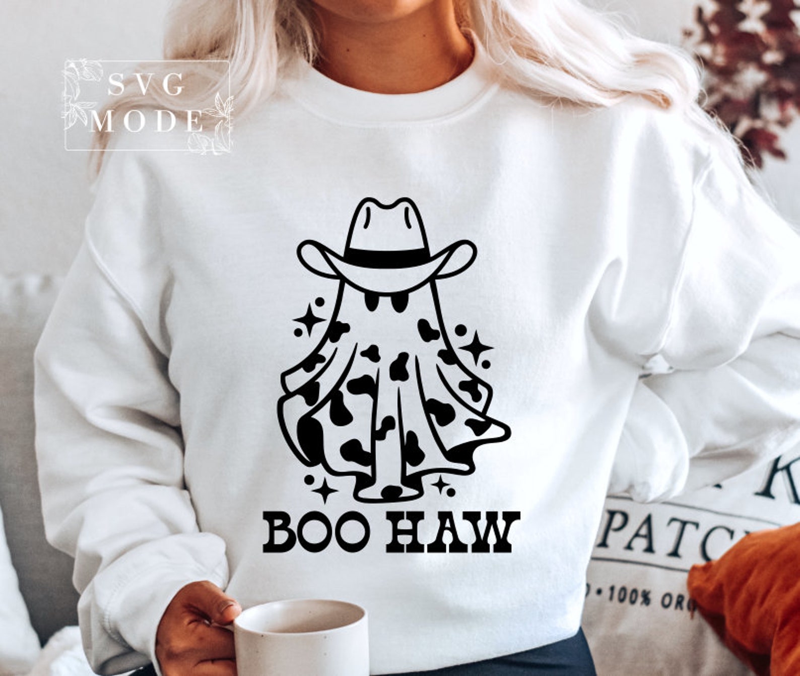Boo Haw SVG PNG PDF Cowboy Ghost Svg Halloween Svg Funny - Etsy