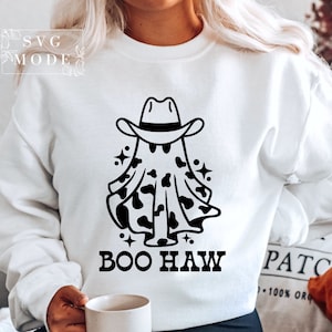 Boo Haw SVG PNG PDF, Cowboy Ghost Svg, Halloween Svg, Funny Halloween ...