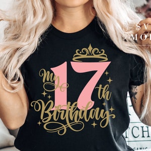 17th Birthday SVG PNG, 17th Birthday Svg, Birthday Svg, 17th Birthday ...