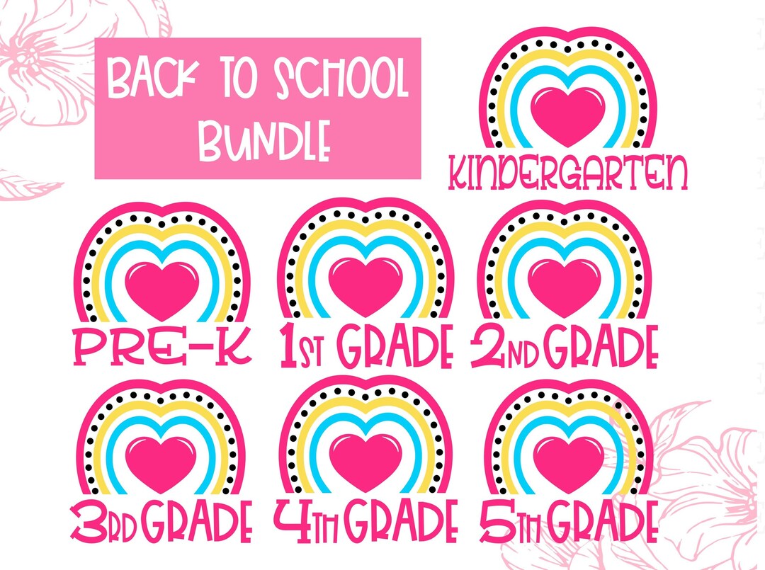 Back to School SVG Bundle: Teacher & Grade Levels (digital Download) - Etsy