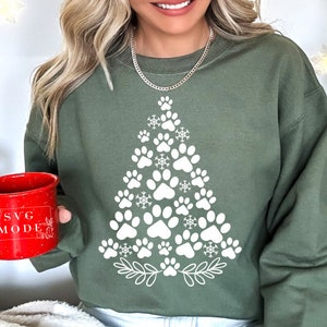 Paw Tree SVG, Christmas Tree Svg, Paw Christmas Tree Svg, Paw Print ...