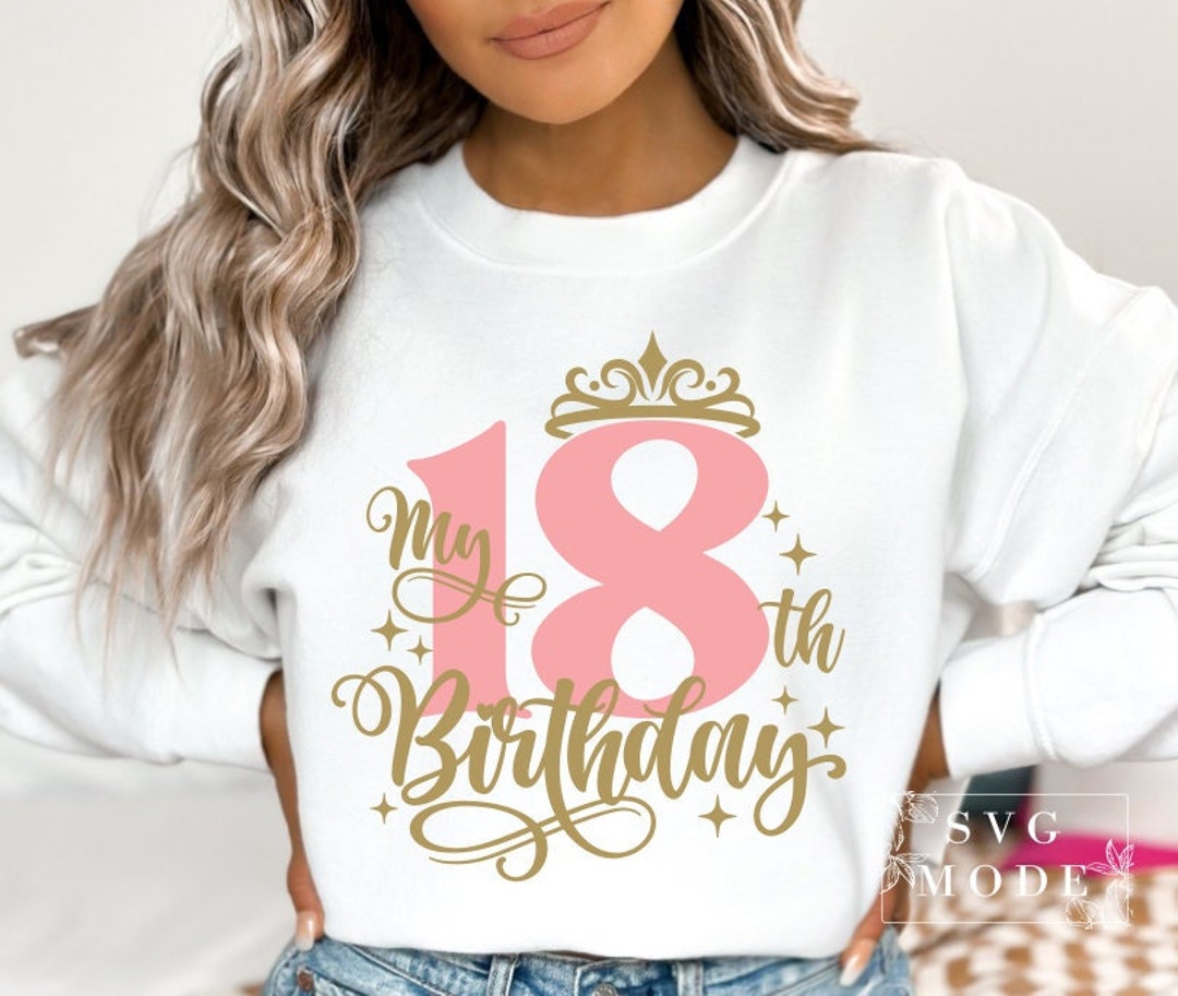 Finally 18 SVG PNG PDF, 18th Birthday Svg, Sweet 18 Shirt Svg, It's My ...