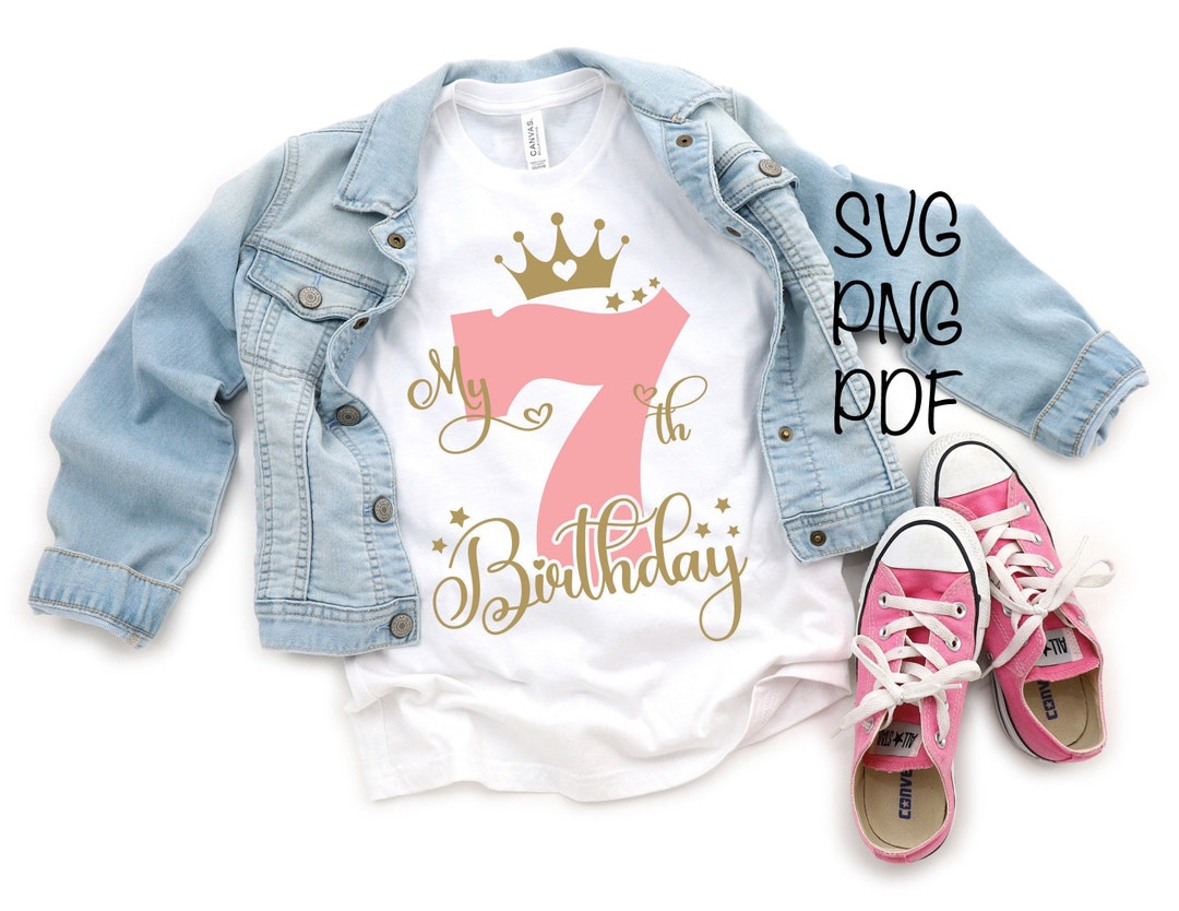 7th Birthday SVG PNG PDF , 7th Birthday Svg, Birthday Svg, Seventh ...