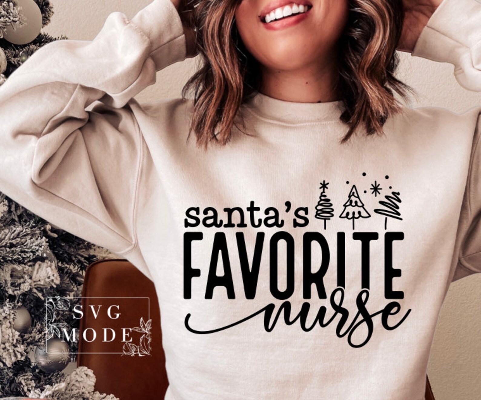 Merry Nurse SVG PNG, Christmas Nurse Svg, Santa's Favorite Nurse Svg ...