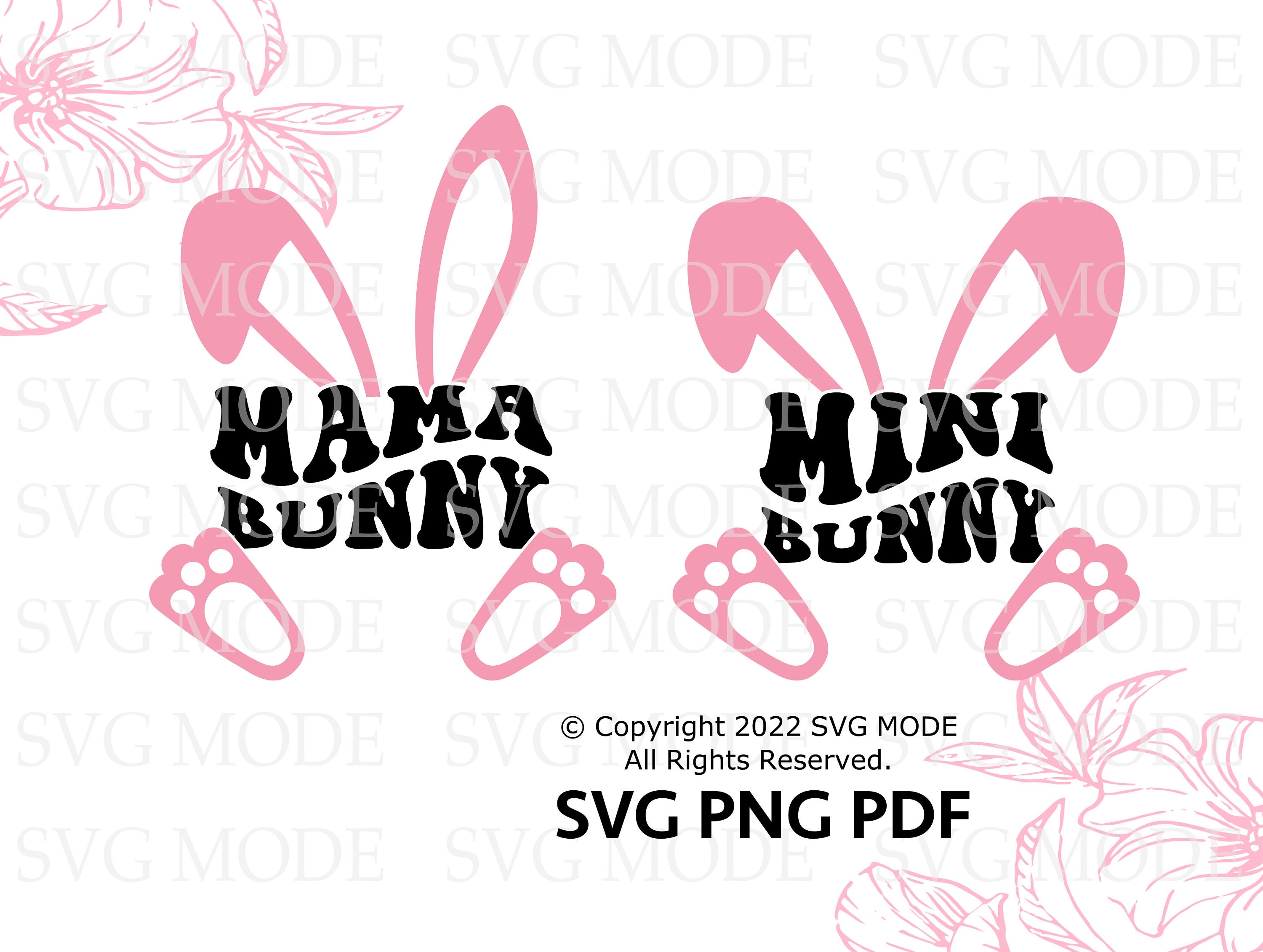 Mama Bunny Svg Mini Bunny Svg Easter Mama Shirt Svg Happy | Etsy