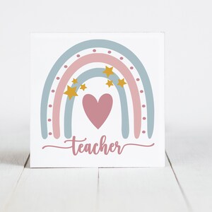 Boho Rainbow Svg Bundle, Teacher Rainbow Svg, Thank You Teacher Svg ...