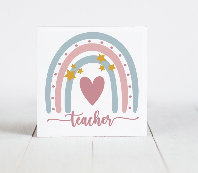 Boho Rainbow Svg Bundle Teacher Rainbow Svg Thank You - Etsy