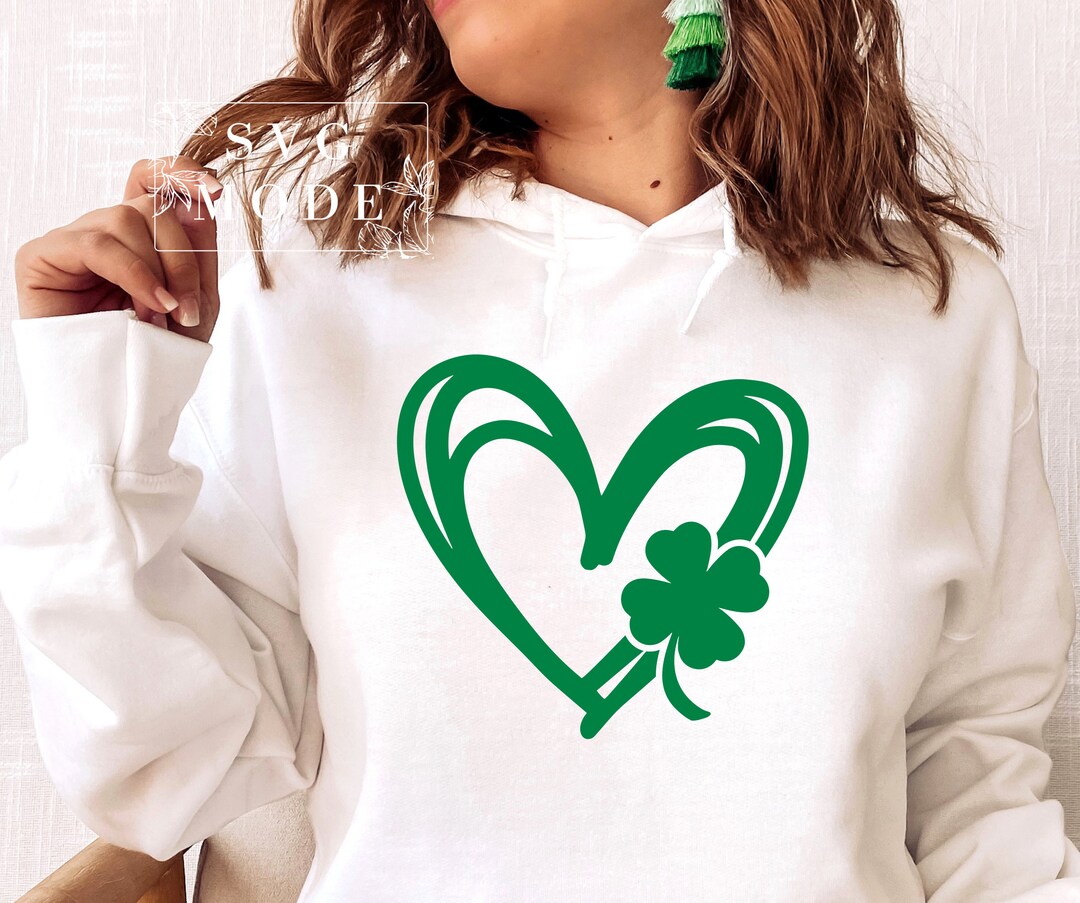 Trébol Corazón SVG PNG PDF Lucky Svg Shamrock Svg Día de - Etsy México