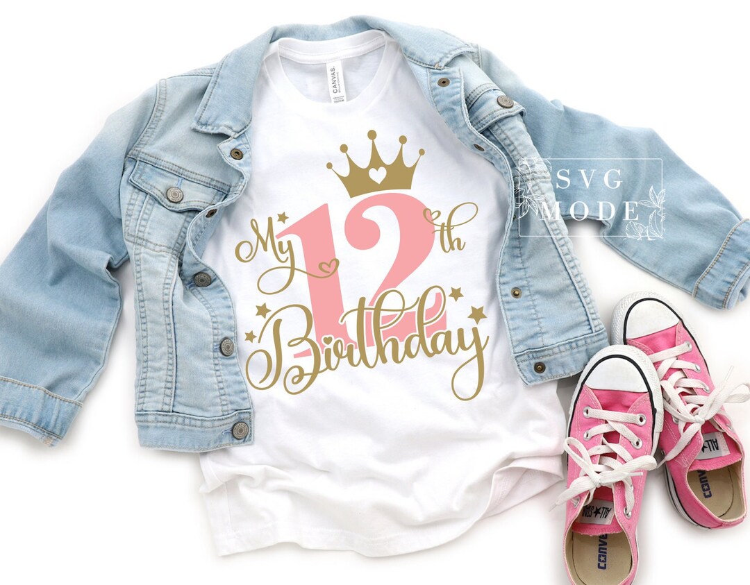 12th Birthday SVG PNG PDF, 12th Birthday Svg, Birthday Svg, 12th ...