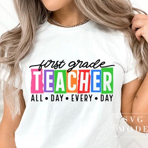 First Grade Teacher SVG PNG Teacher Life Svg 1st Grade - Etsy