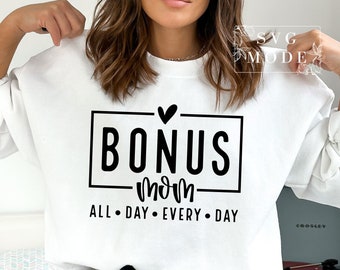 Bonus Mom SVG PNG Dxf, Mom Svg, Bonus Mama Svg, Stepmom Svg, Motherhood ...