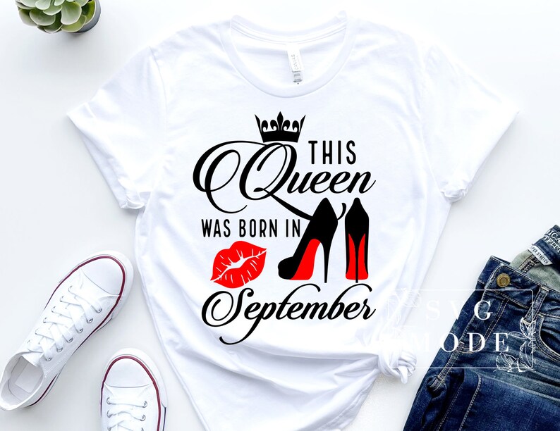 This Queen Was Born in September SVG Birthday Queen Svg - Etsy