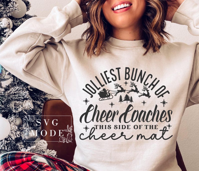 Jolliest Bunch of Cheer Coaches Svg, Merry Cheer Coach Svg, Cheer Coach ...