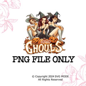 Squad Ghouls Png, Retro Halloween Png, Spooky Season Png, Witch Png ...