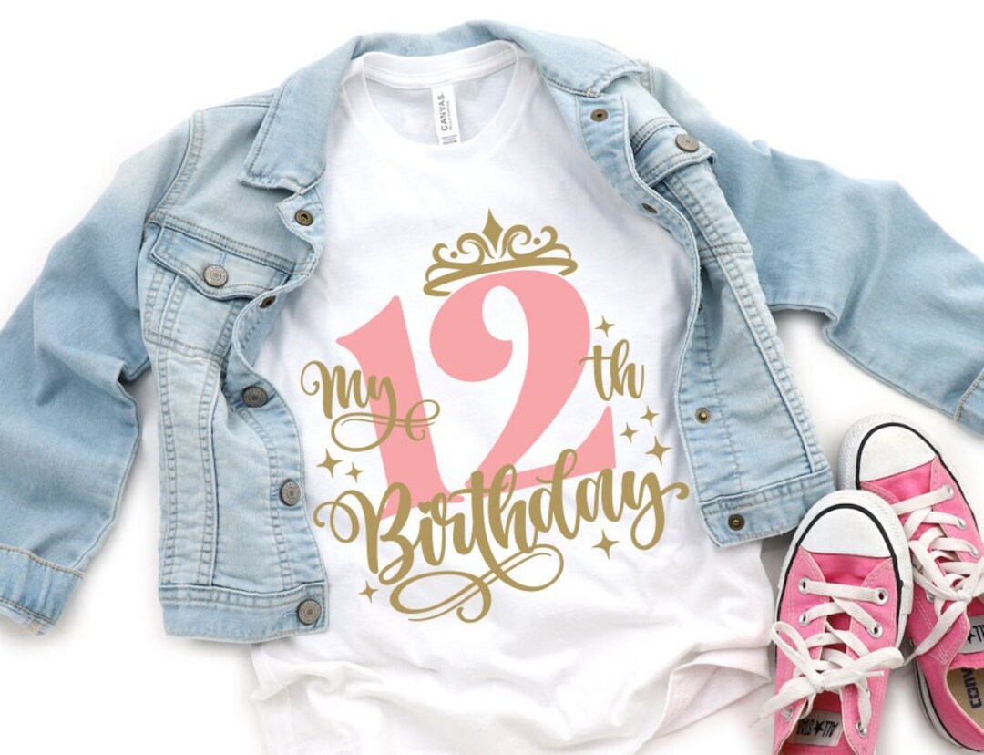 12th Birthday SVG PNG PDF, 12th Birthday Svg, Birthday Svg, 12th ...