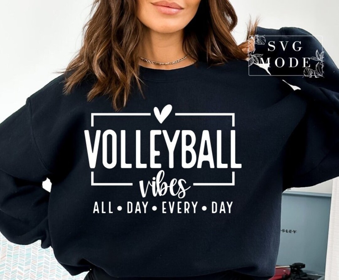 Volleyball Vibes SVG PNG, Volleyball Mom Shirt Svg, Volleyball Svg ...